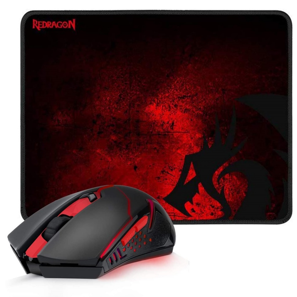 Combo Redragon Mouse Inalambrico Centrophorus M601WL-BA + Mouse Pad ...