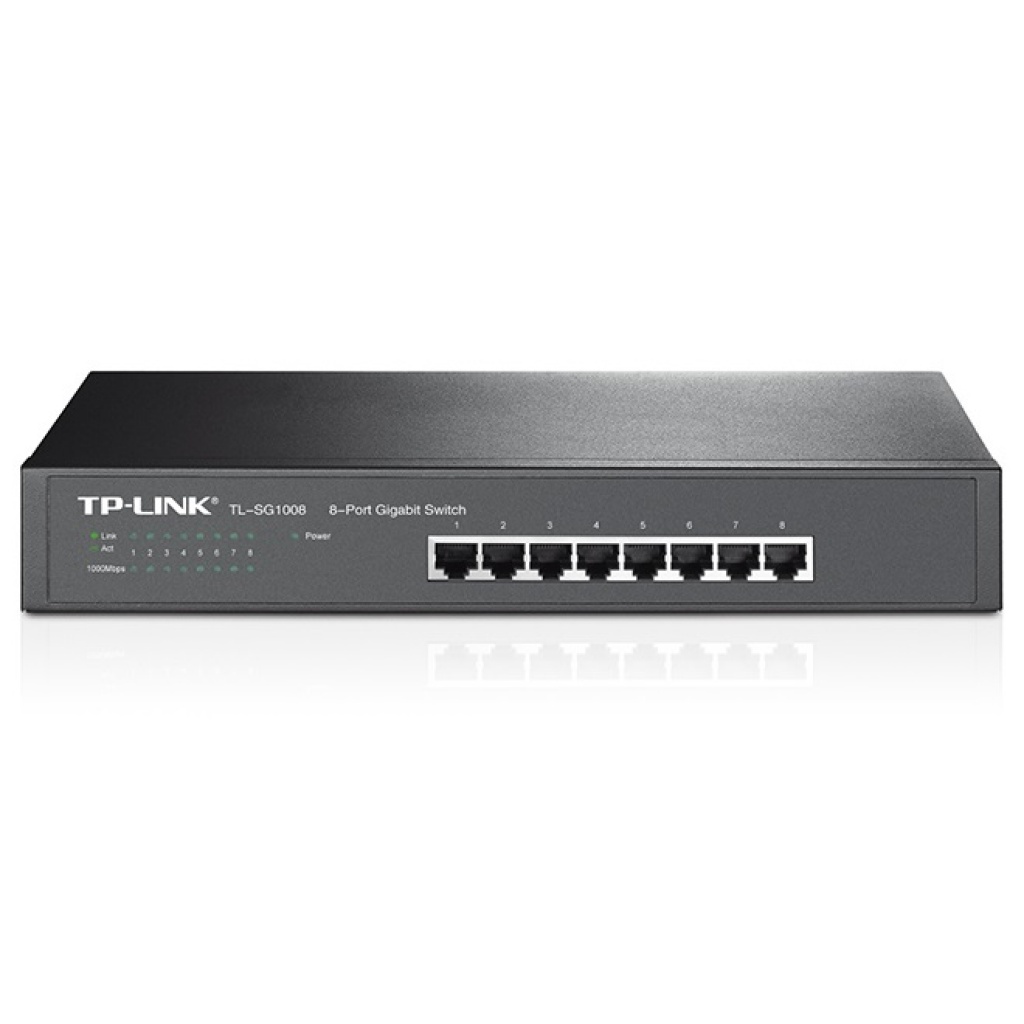 Switch TP-Link TL-SG1008 Rackeable de 8 puertos Gigabit Caja de acero ...