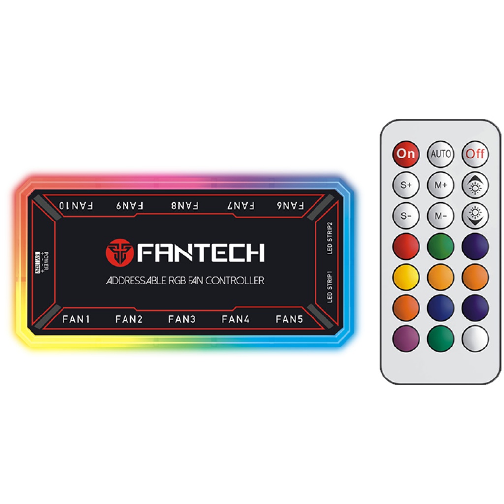 Kit De 3 Fanes RGB Fantech Turbine FB301 Para PC con HUB Controladora y ...