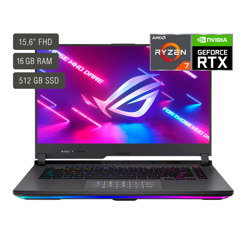 Notebook Gamer Asus ROG Strix G513RC IPS 15.6'' 144Hz 1080p AMD Ryzen 7 ...